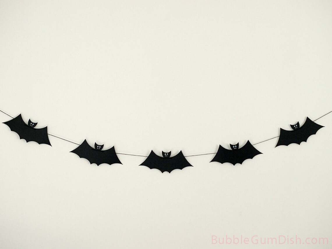 Colony of Bats Halloween Garland Bat Bunting Decoration | Etsy