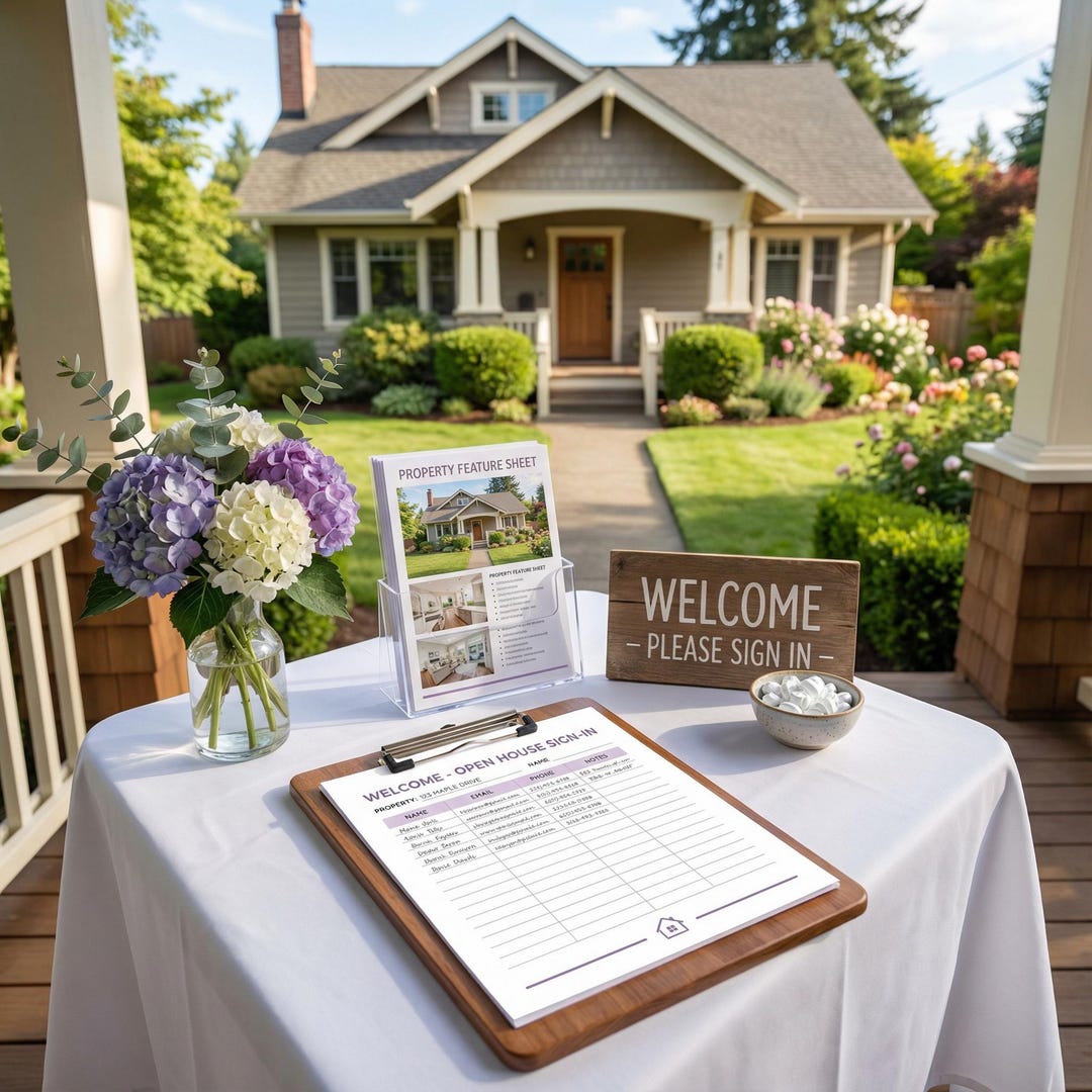 Real Estate Open House Sign-in Sheet | Visitor Tracker (digital ...