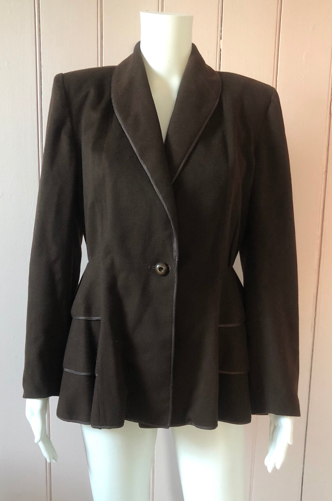 Lovely Fitted CC41 1940s Brown Wool Jacket | Etsy