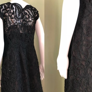 Stunning 1950's Lace Mark Luker Black Dress - Etsy