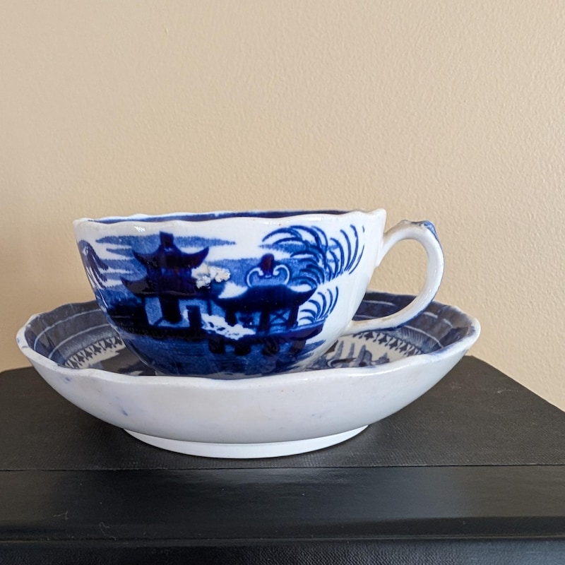 Flow Blue Tea Cup - Etsy