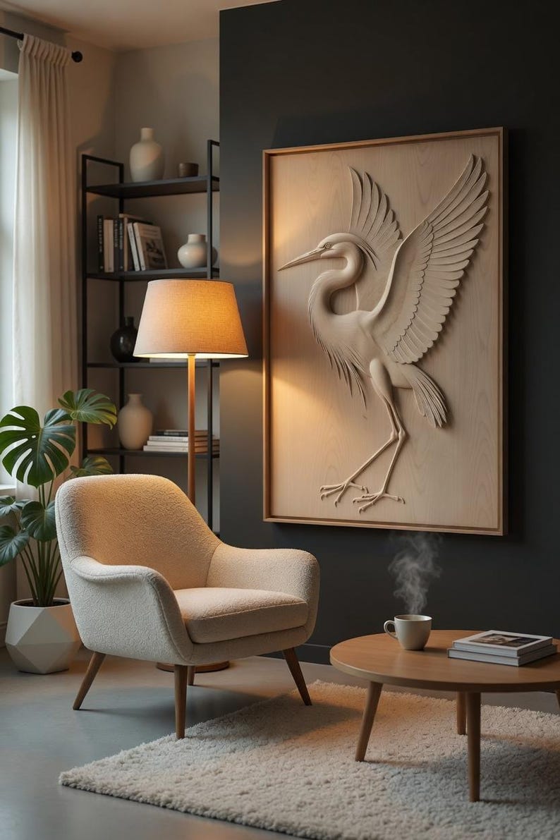 Stork STL Relief, 3D STL Model, Files for CNC Router, Wood Carving ...