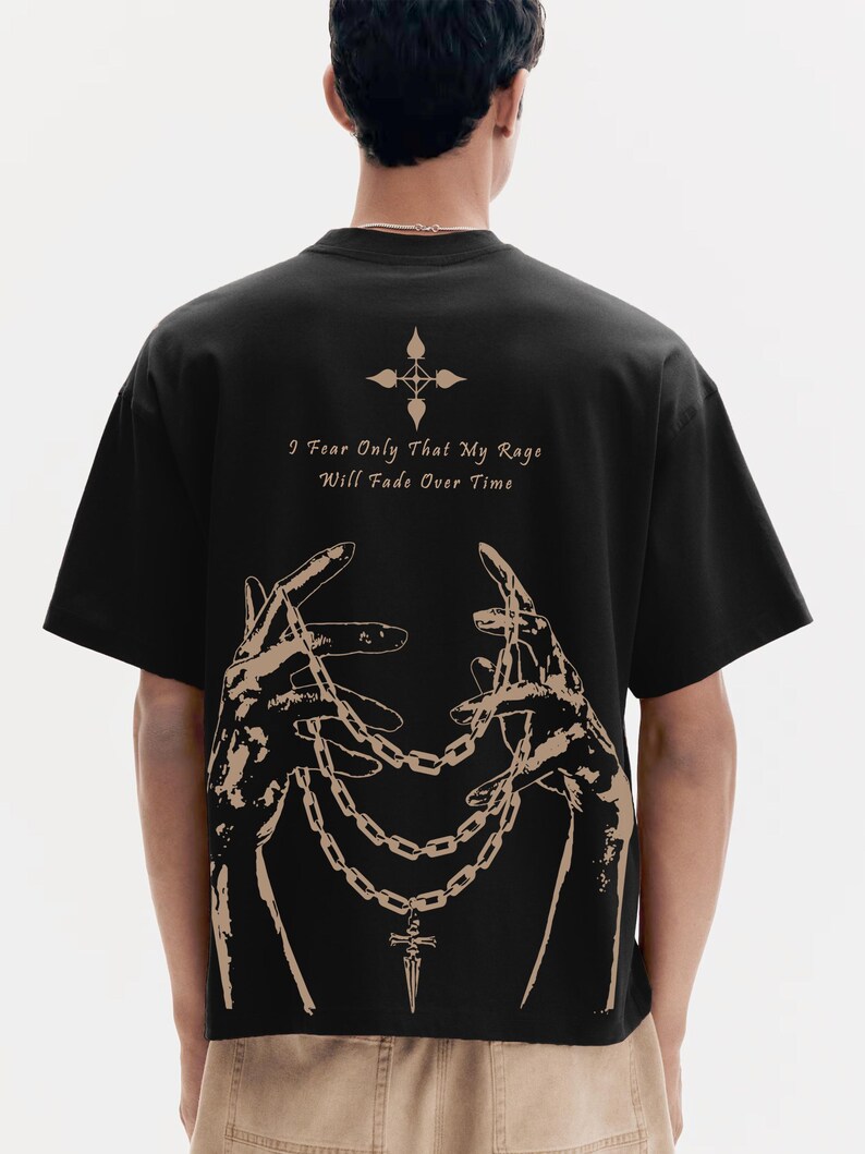 Chain of Judgement - Oversized T-shirt - White Husk - Etsy