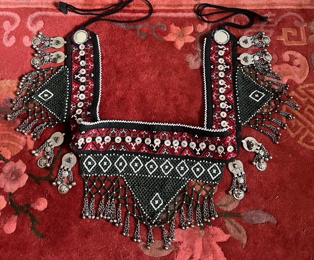 Vintage Kuchi Tribal Fusion Belly Dance Bead Panel Belt - Etsy