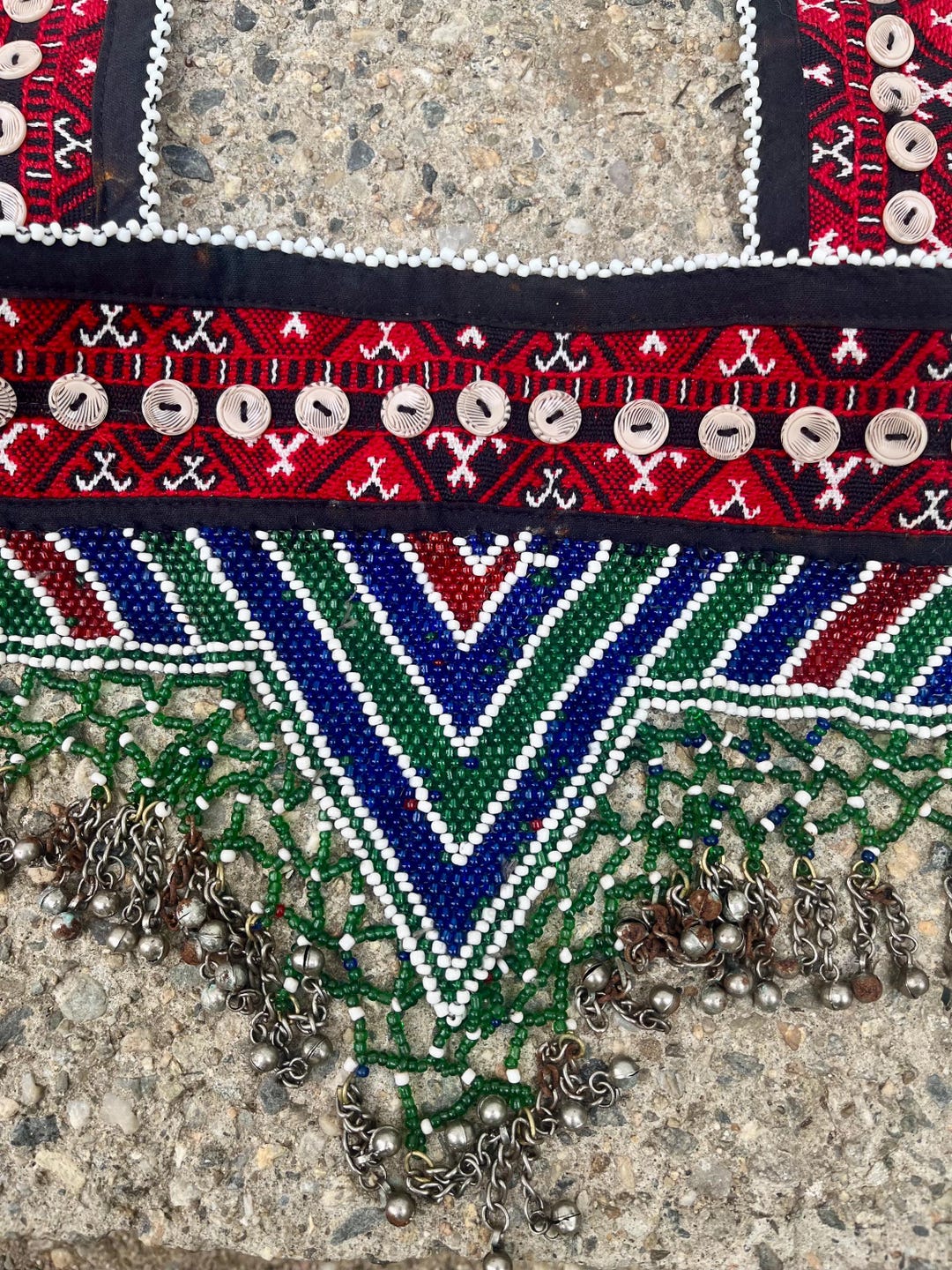 Vintage Kuchi Tribal Fusion Belly Dance Bead Panel Belt - Etsy