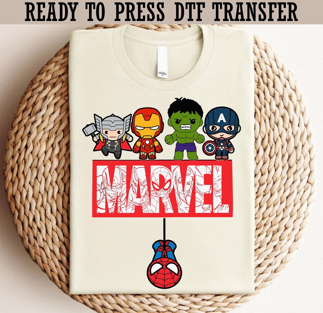 Disney Avengers Ready to Press, Marvel Friends Heat Transfer, Cute ...