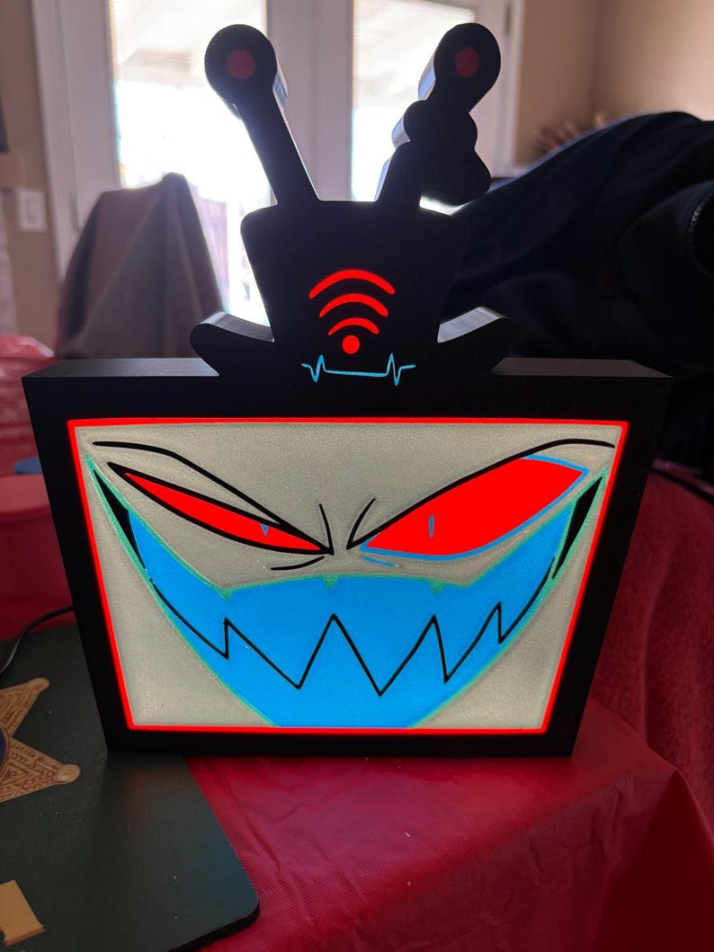 Vox TV Light Box - Hazbin Hotel | 3D Printer - Gamer Gift - Home Decor ...