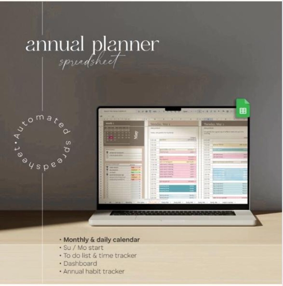 Digital Planner Spreadsheet Google Sheets - Etsy