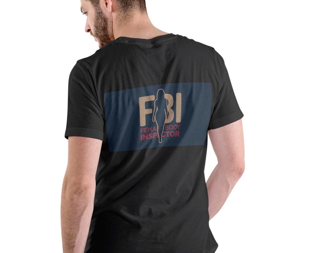FBI Inspector Graphic Tee | Back Print Investigator Silhouette - Etsy