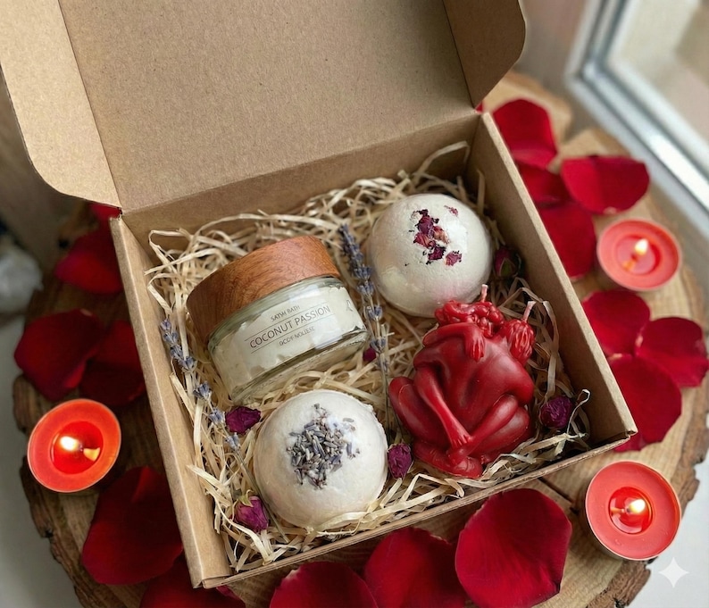 Bath Bomb | Self Care Box | Beeswax Candle | Body Butter | Valentine ...