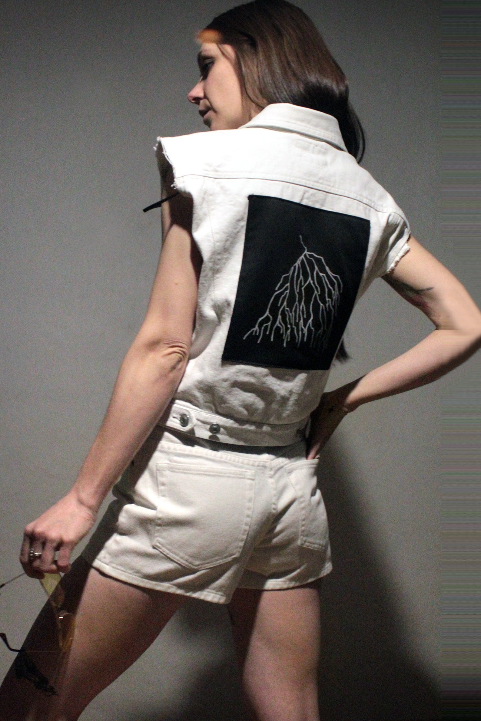 Shorts vaqueros blancos / Shorts anchos de cintura alta - Etsy México