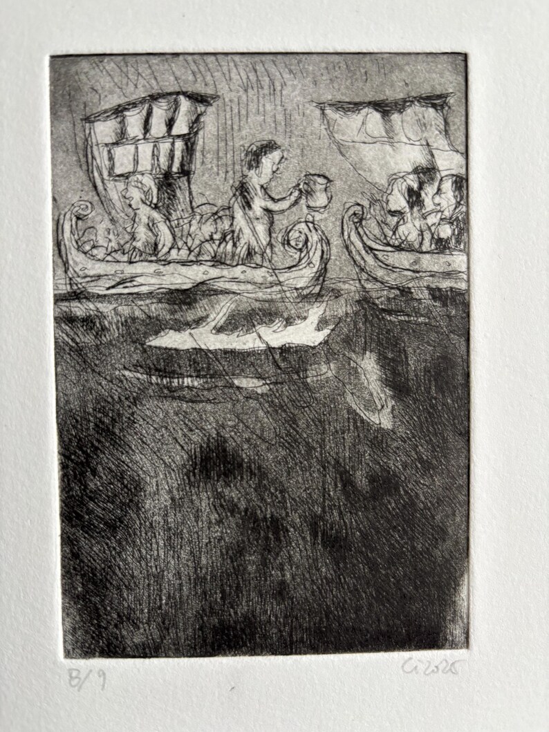 Original Signed Printmaking Etching Print on Paper– Contemporary ...