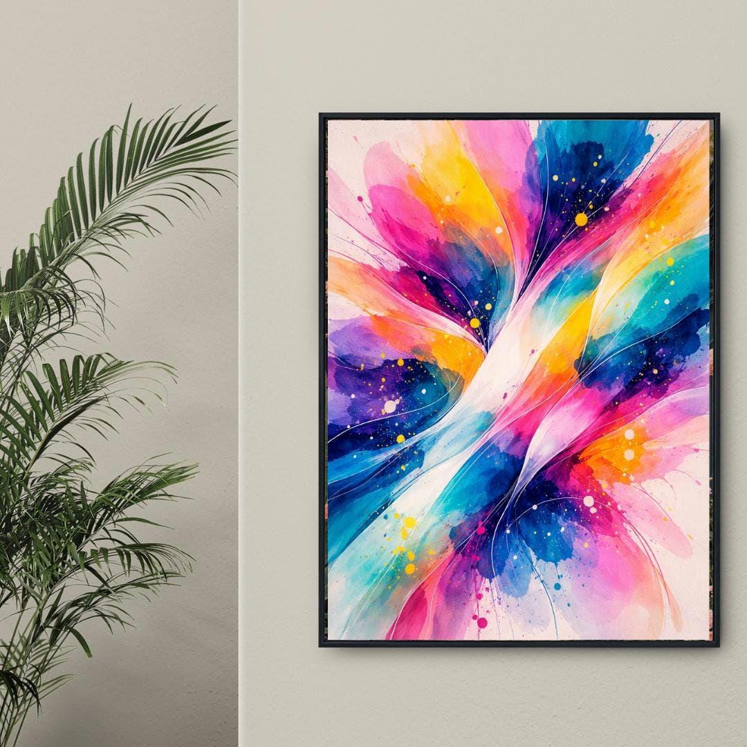 Colorful Abstract Wall Art Printable | Modern Art |high Resolution PDF ...