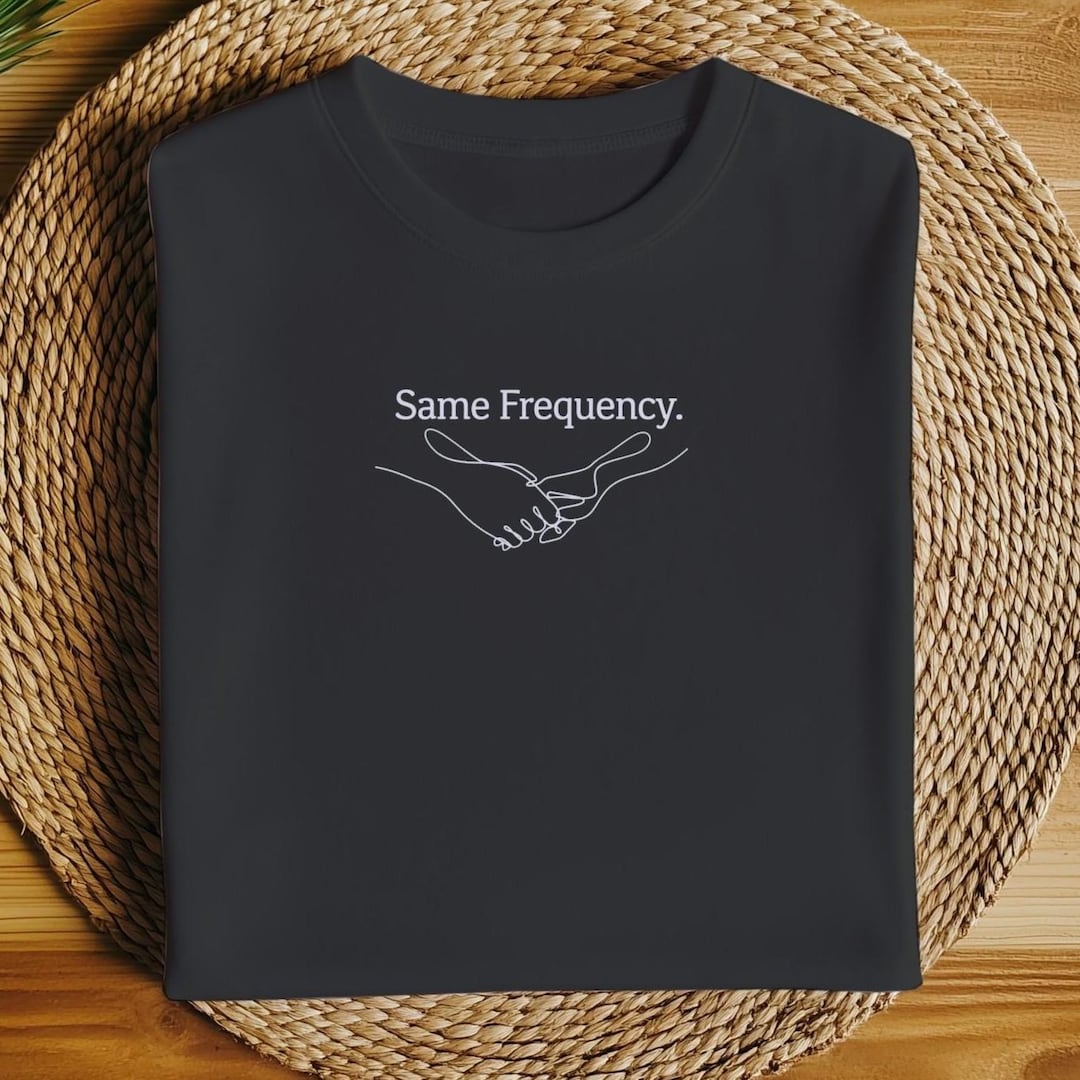 Same Frequency T-shirt – Minimal Couple Tee, Modern Relationship Shirt ...
