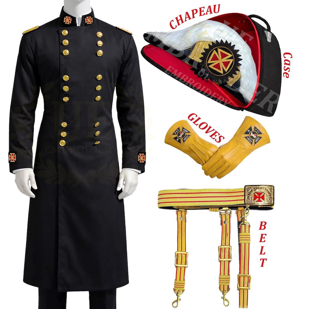 Grand Commander Knight Templar Uniform Regalia Set – Coat & Belt ...