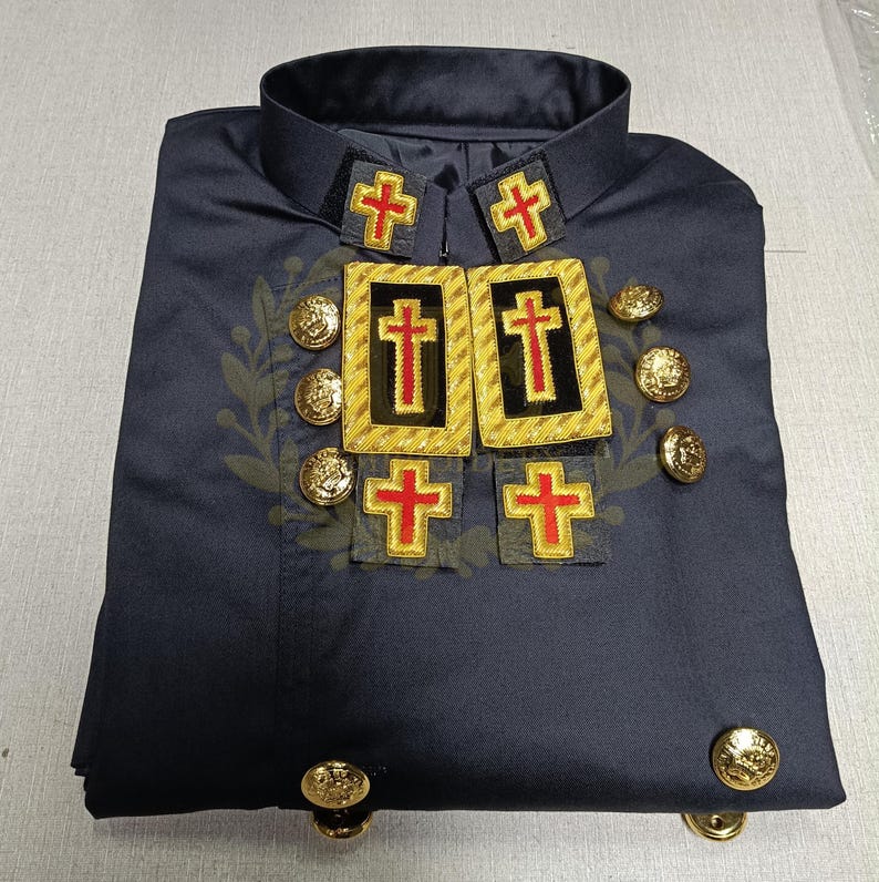 Knight Templar Uniform Frock Coat –hand Embroidery Patches Masonic ...