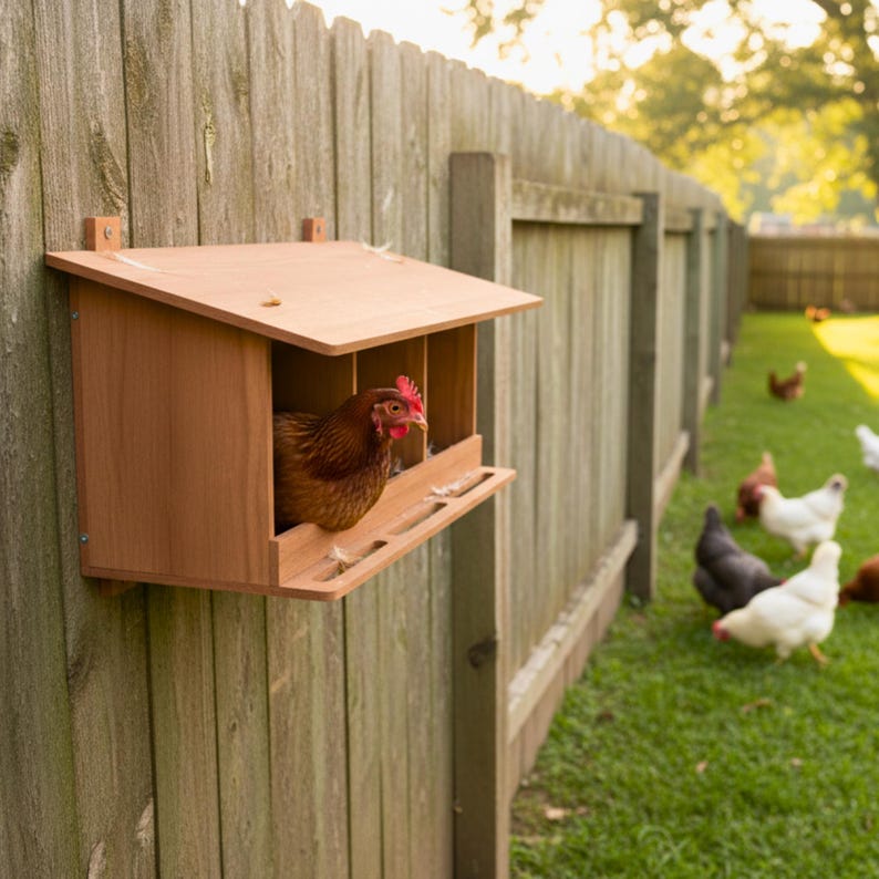 Chicken Nesting Box CNC Files, Waterproof Design for Small Flocks, DXF ...