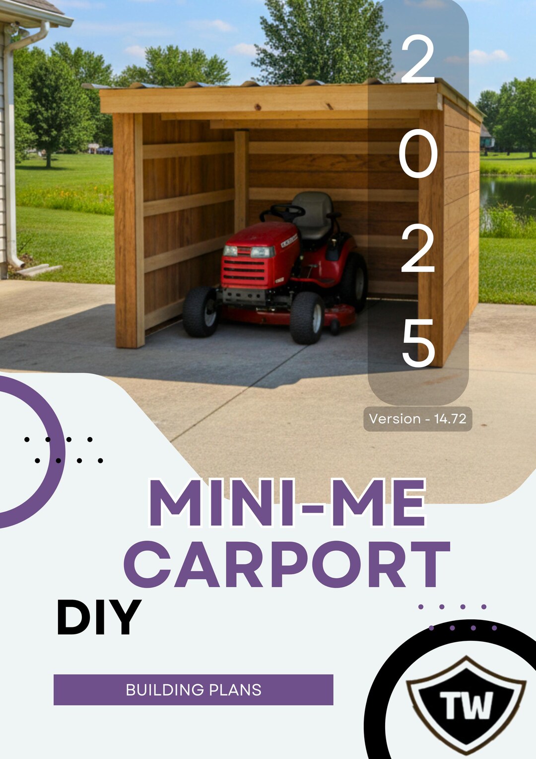 DIY Mini-me Carport Plans – Easy Build, Small Lean to Shelter + STL ...