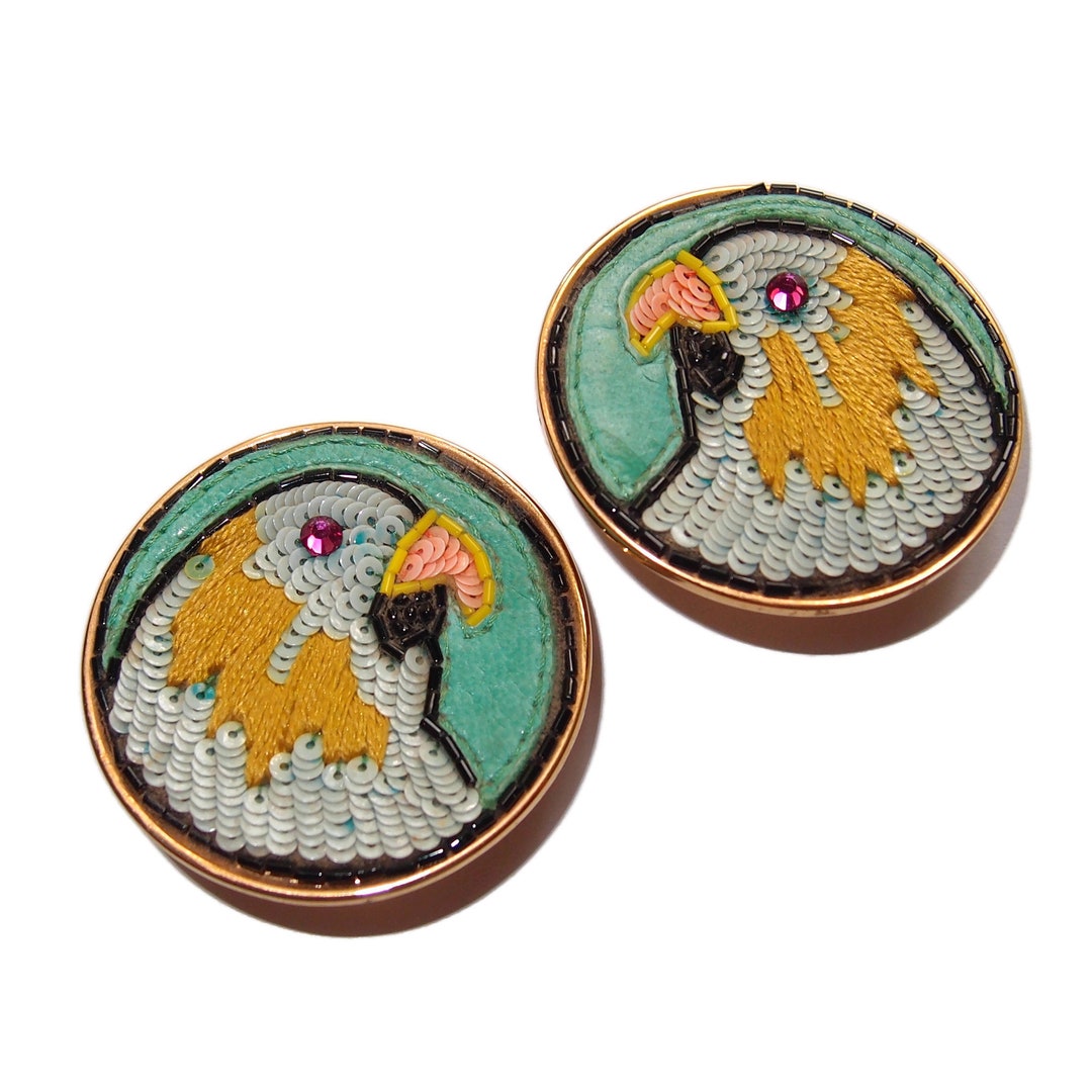 BLOWOUT Sale Rare LESAGE PARIS Hand Made Falcon Bird Earrings - Etsy