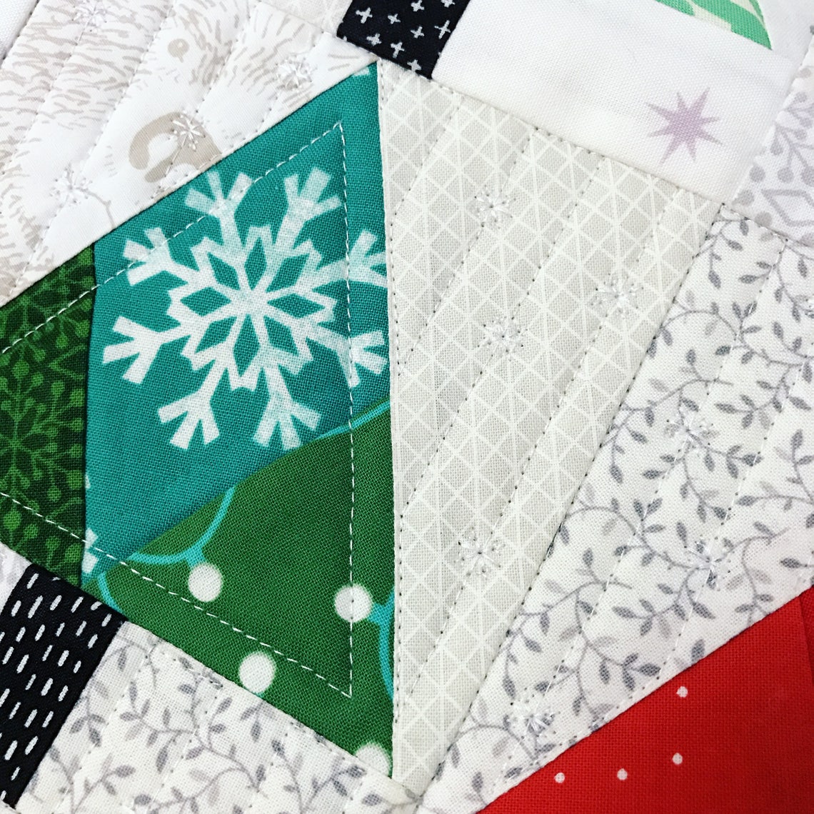 Tinsel Trees Quilt Block Christmas Tree Paper Pieced Block | Etsy