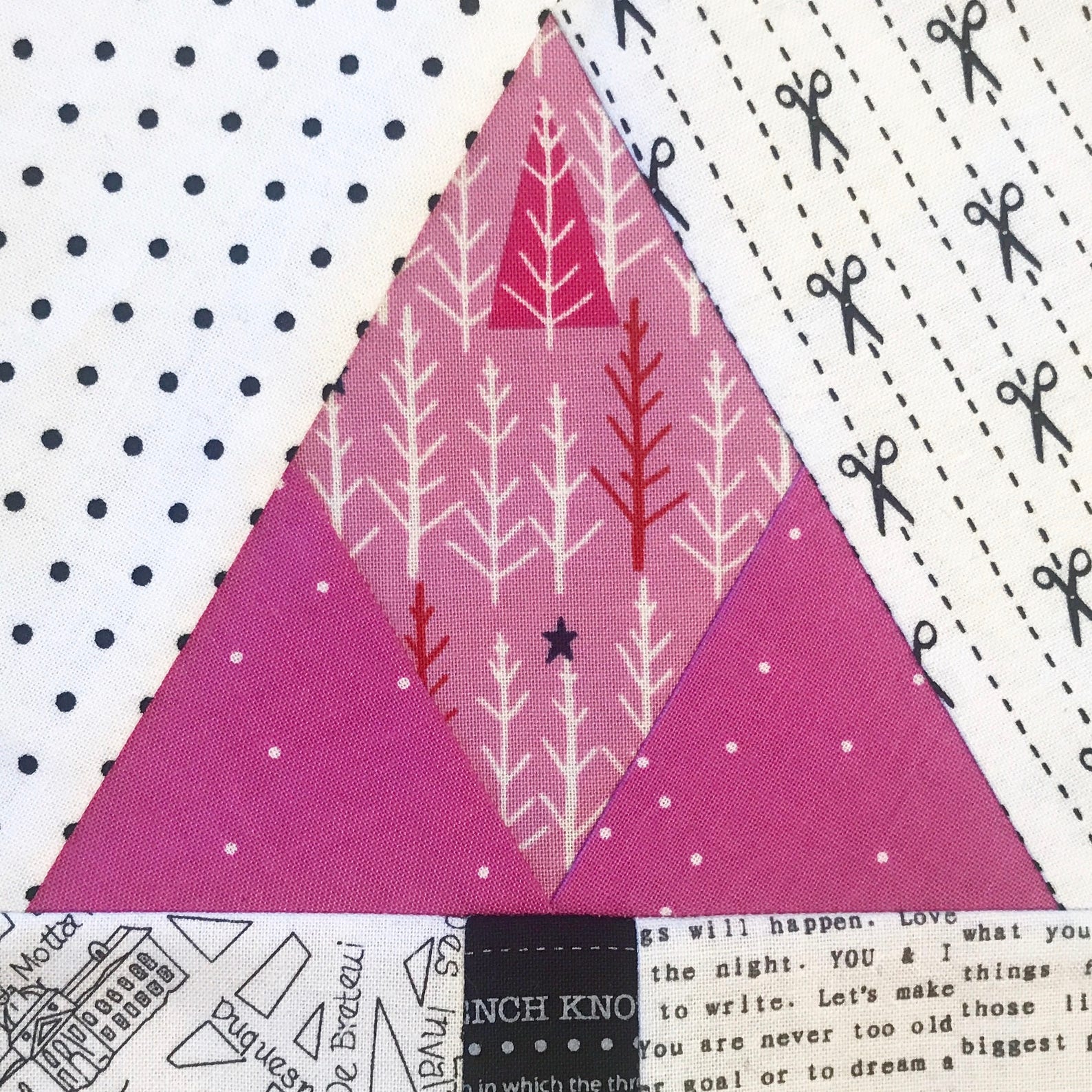 Tinsel Trees Quilt Block Christmas Tree Paper Pieced Block | Etsy