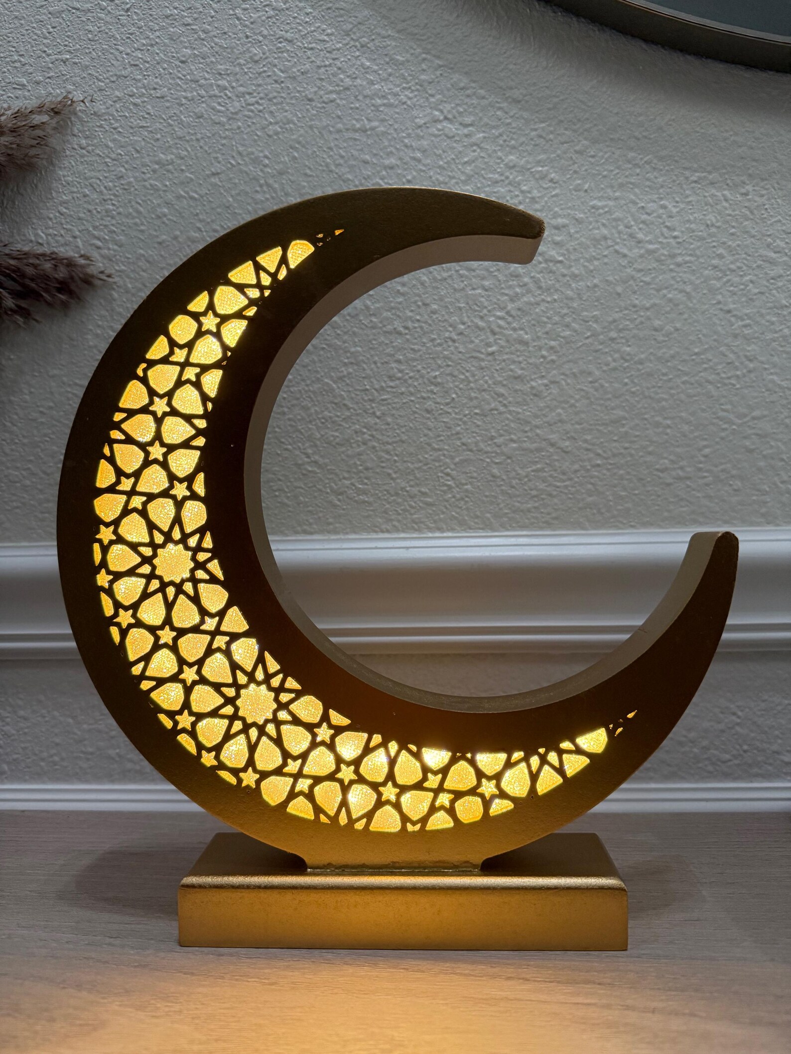 Ramadan Wooden Crescent Moon With Light- Available in 3 Sizes - Etsy
