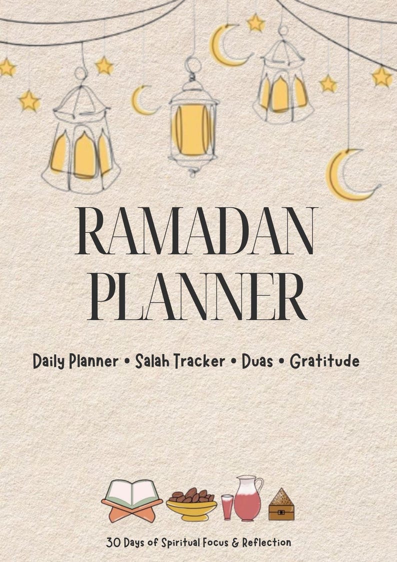 Ramadan Agenda Planner 2026 Printable | 30 Day Islamic Journal | Salah ...