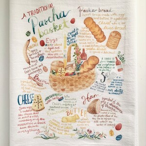 Pascha Basket Tea Towel - Etsy