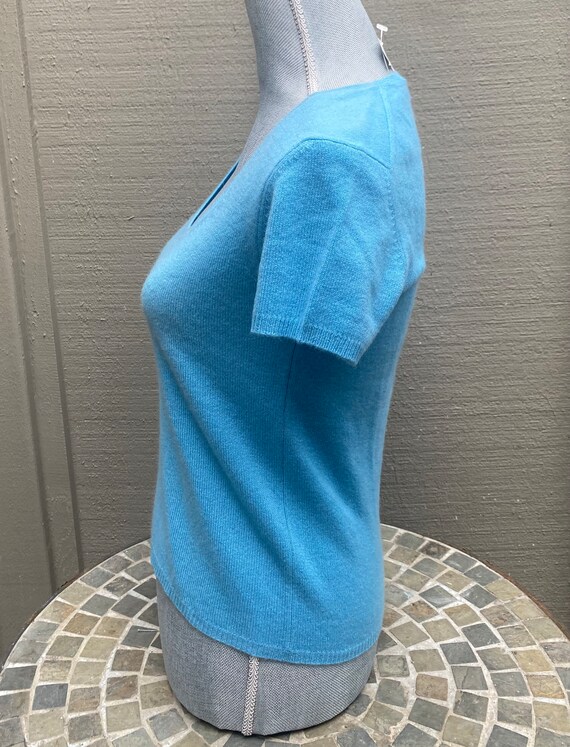 Early 2000s TseSAY Pure Cashmere Blue Sweater Top Siz… - Gem