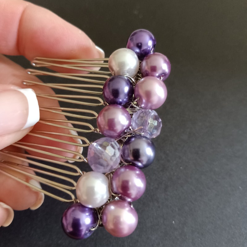 Purple Hair Comb - Etsy