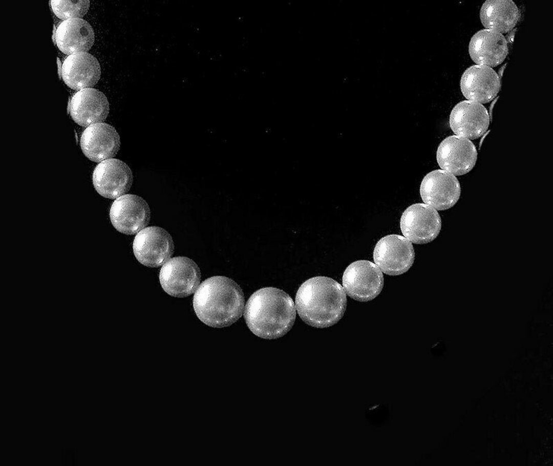 Pearl Necklace, Graduated Pearl Wedding Jewelry Bridal Necklace ...