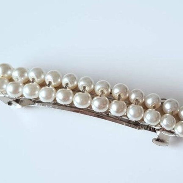 Pearl Barrette - Etsy