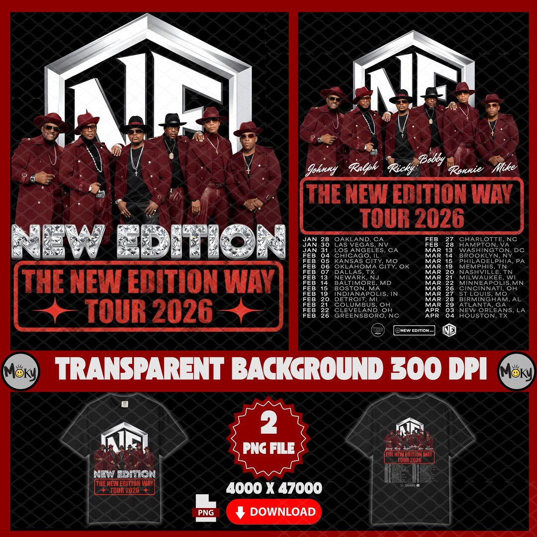 New Edition Tour 2026 PNG, T-shirt Design (digital Download) - Etsy