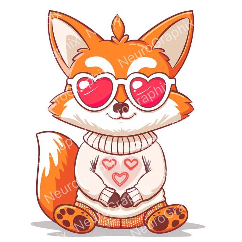 15 Cute Animal Valentine Clipart Bundle PNG/300DPI, Digital Clipart ...