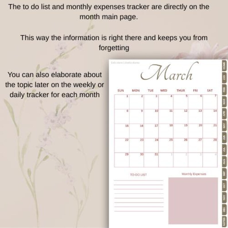 Yearly Planner 2026 Printable and Hyperlinked Digital Template ...