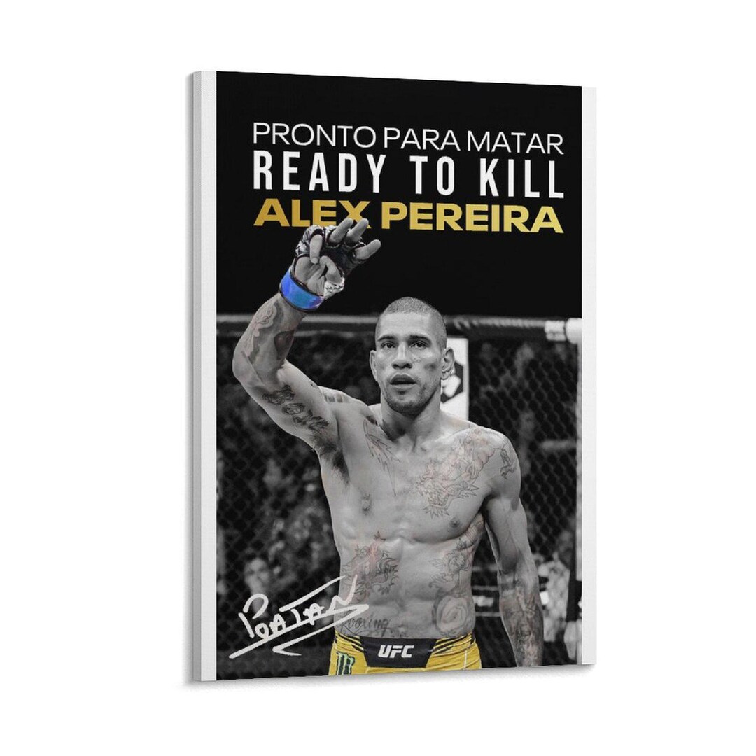 Boxer Alex Pereira Fighter Poster Athlete Motivation Wall Art Picture ...
