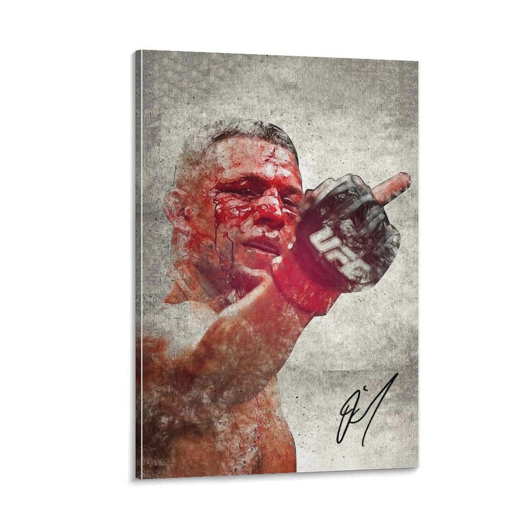 Nate Diaz Sign Boxing Poster Watercolor Style Sign Wall Art Picture ...