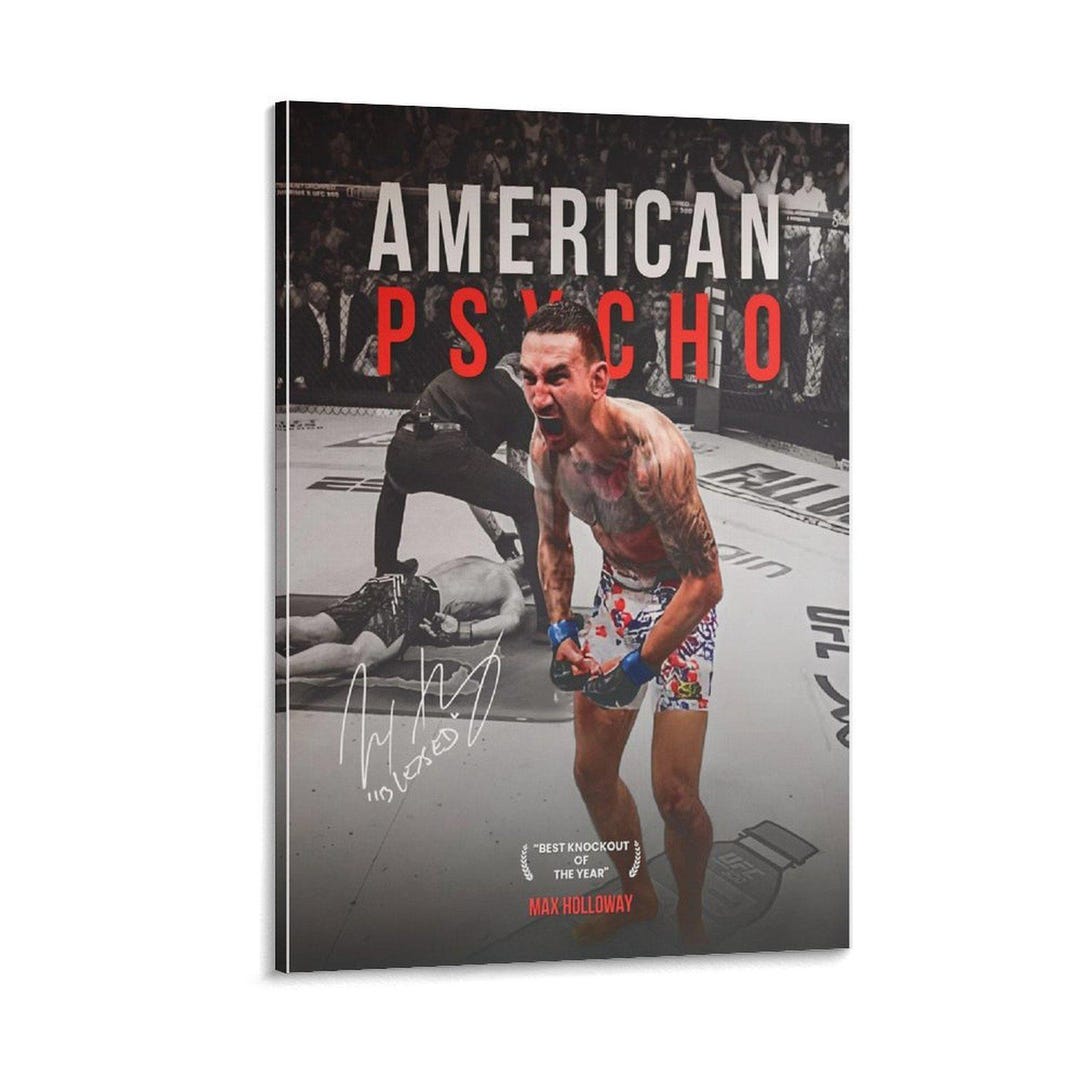 Boxer Max Holloway Fighter Poster Athlete Motivation Wall Art Picture ...