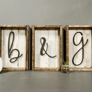 Shiplap Farmhouse Framed Letter - Etsy