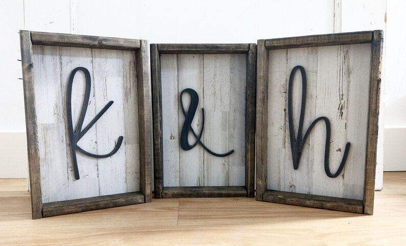 Shiplap Farmhouse Framed Letter - Etsy