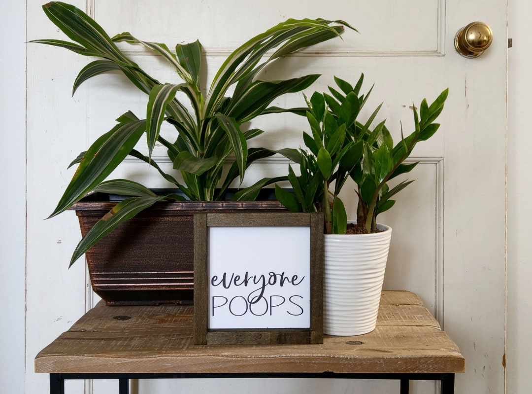Everyone Poops - Mini Sign - Etsy