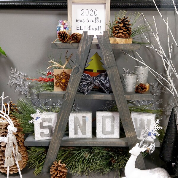 Rustic Ladder Shelf - Etsy