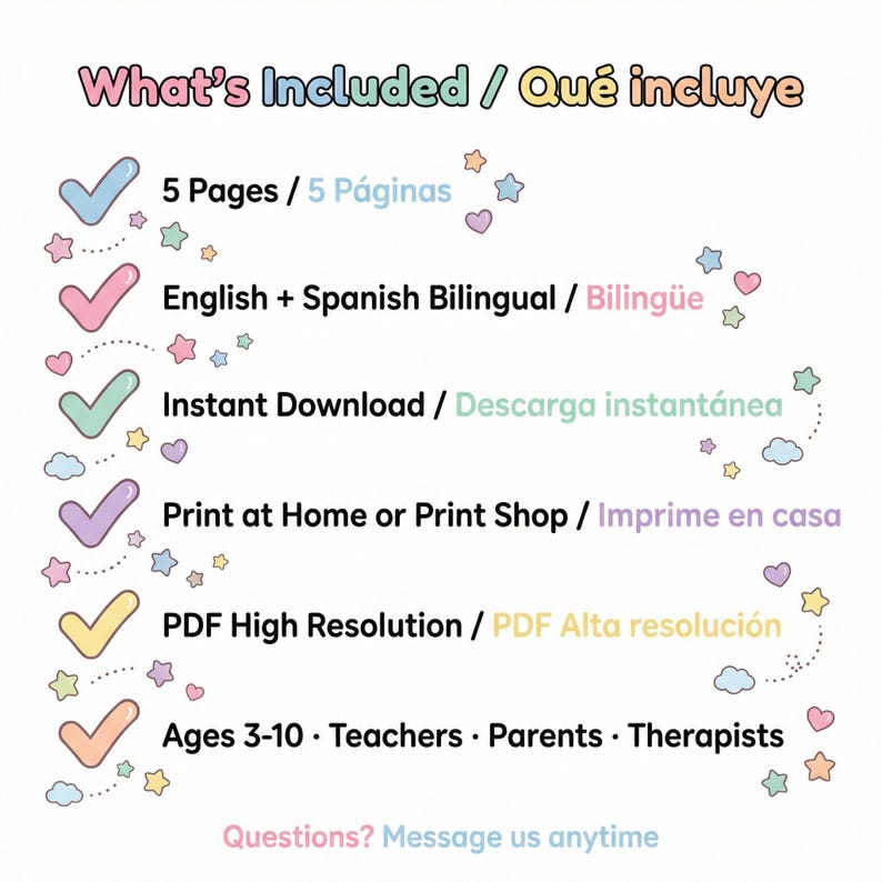 Bilingual Behavior Chart for Kids Printable | English Spanish Weekly ...