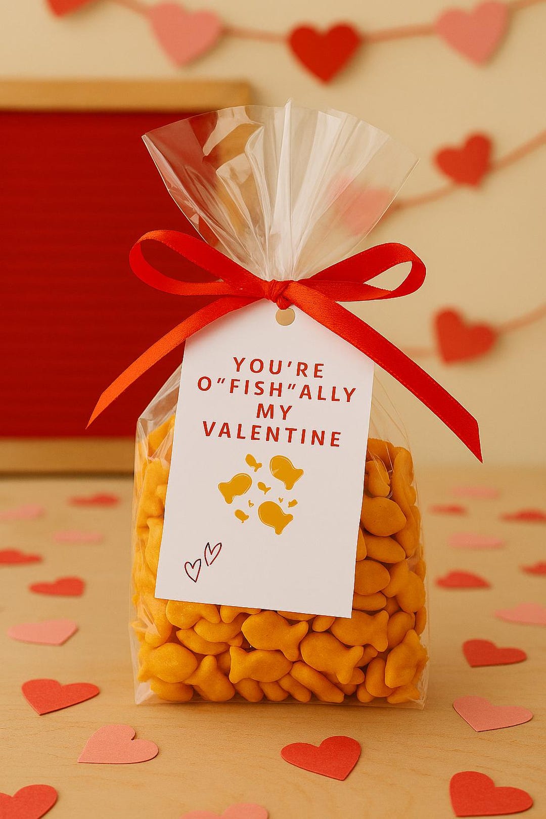 Toddler Goldfish Cracker Valentine Printable Tags - No Name | Instant ...