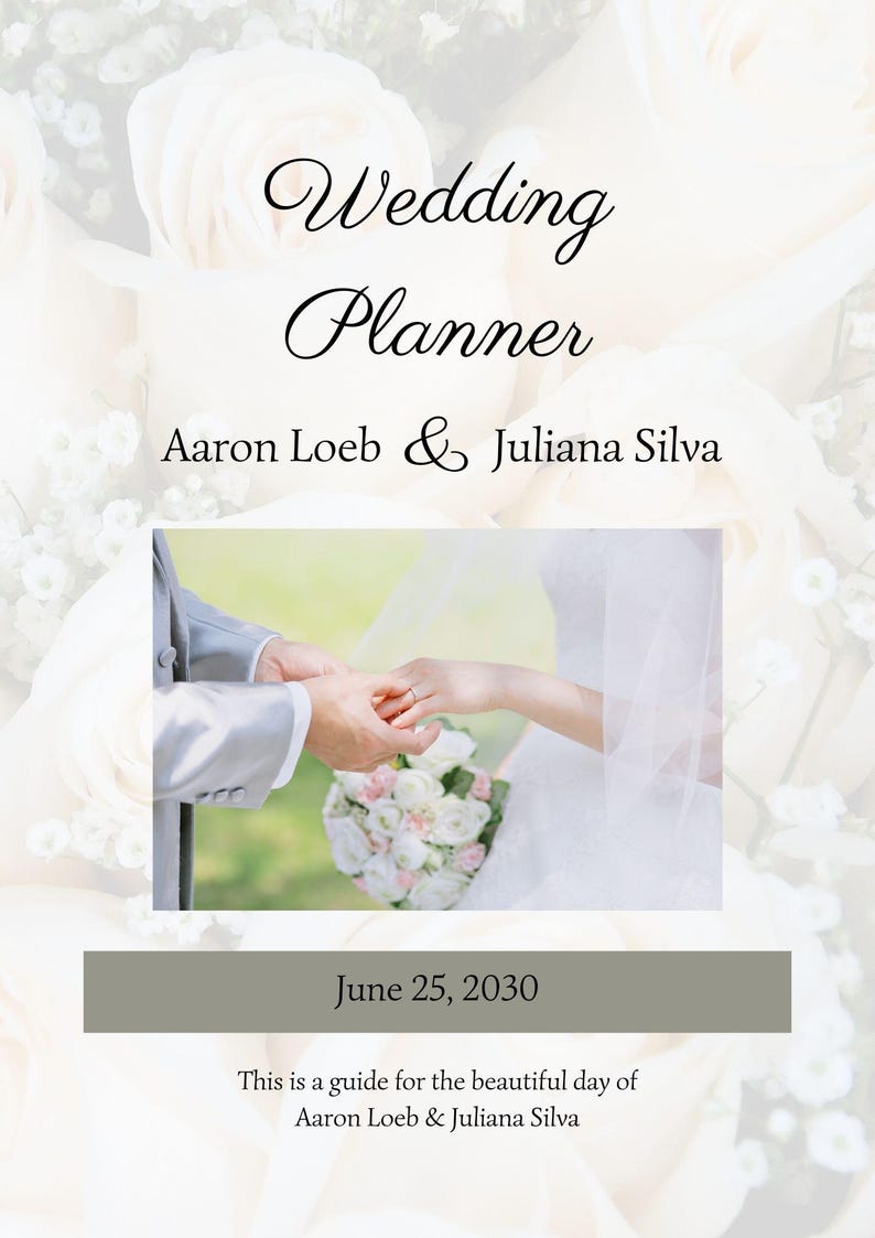 Editable Canva Wedding Planner With Checklist & Budget Tracker - Etsy