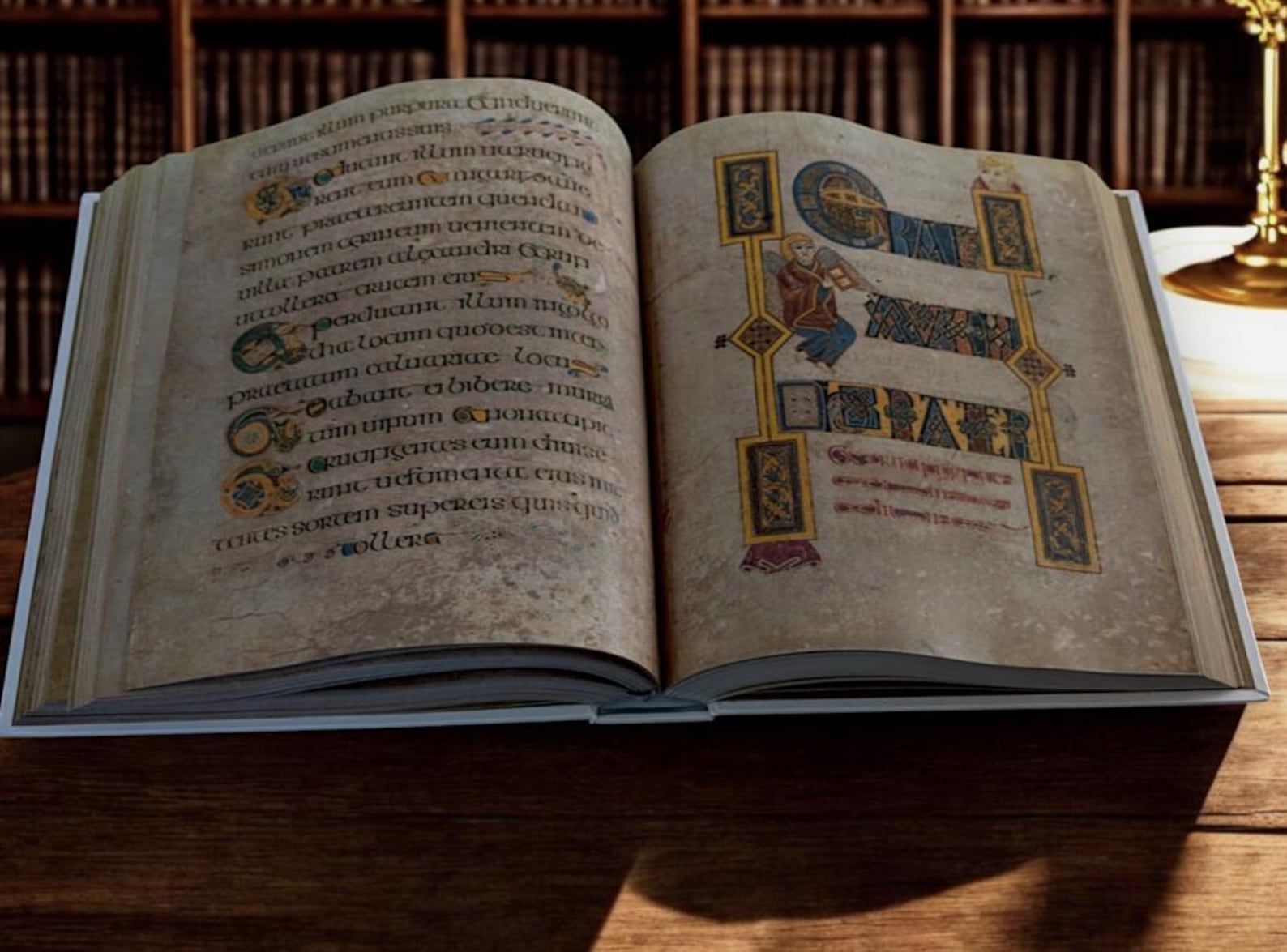 Book of Kells 800 AD Kell's Manuscript Facsimile A4 Size Color ...