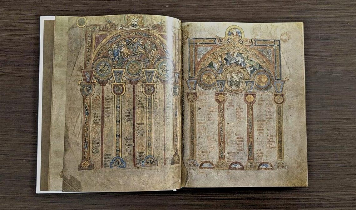 Book of Kells 800 AD Kell's Manuscript Facsimile A4 Size Color ...