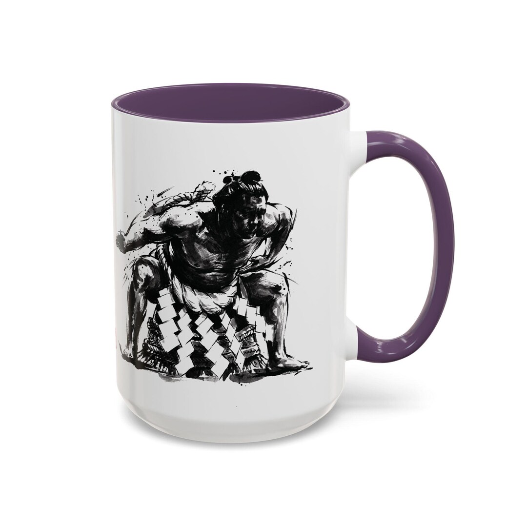 Sumo Wrestler Yokozuna Spirit Large Coffee Mug - Japanese Kanji ...