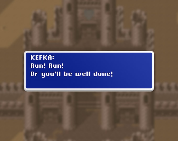 Run Run Kefka Final Fantasy VI Dialog Box - Etsy