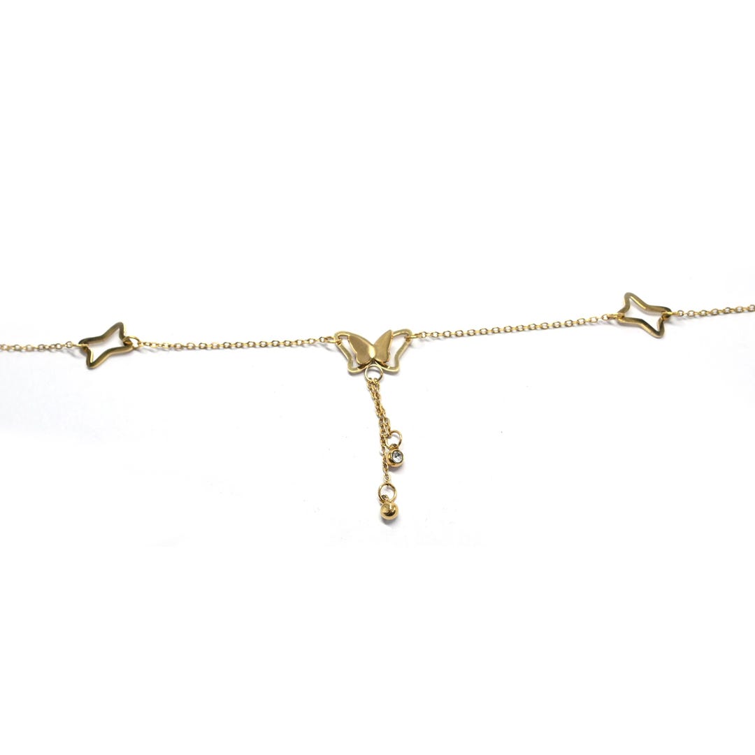 Dainty Gold Butterfly Bracelet, Hypoallergenic Brass, Waterproof Anti ...